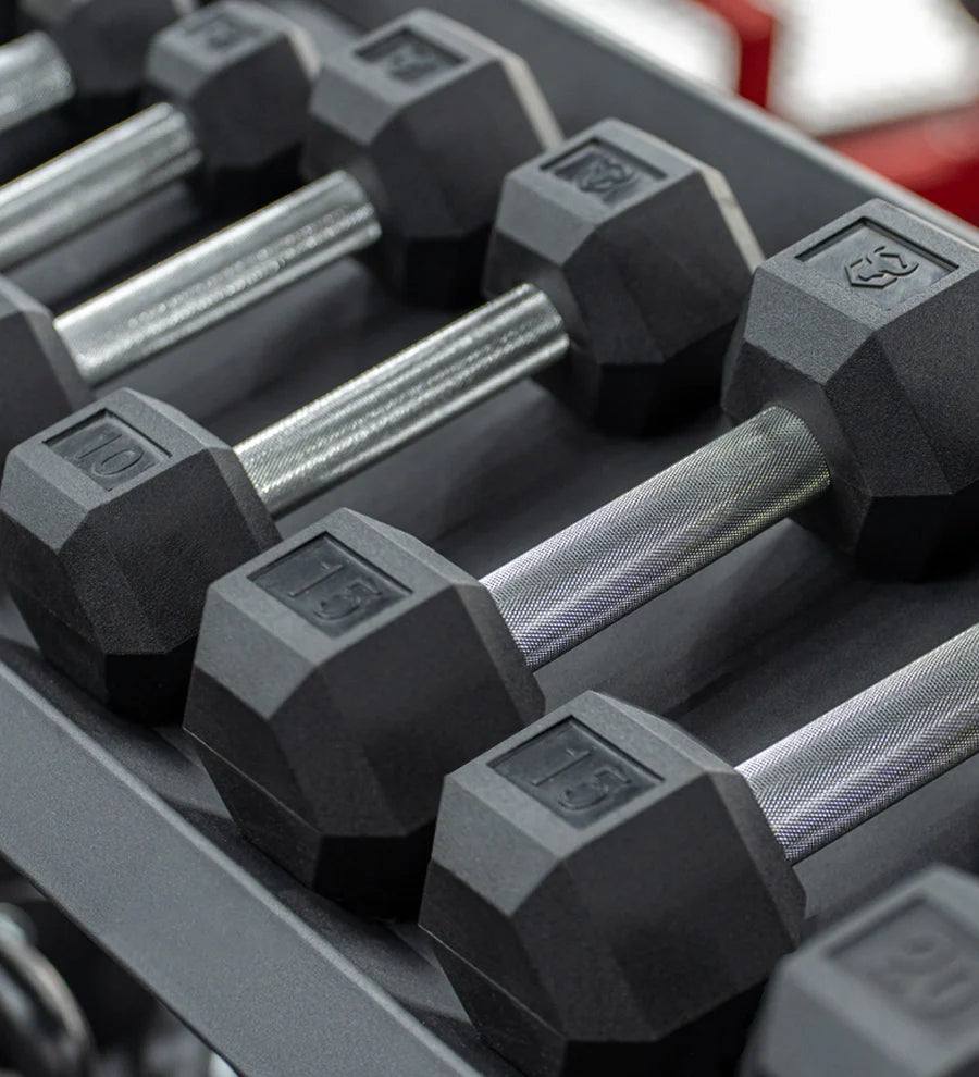 Hex Dumbbells & Rubber Hex Dumbbell Sets Canada | Iron Bull Strength